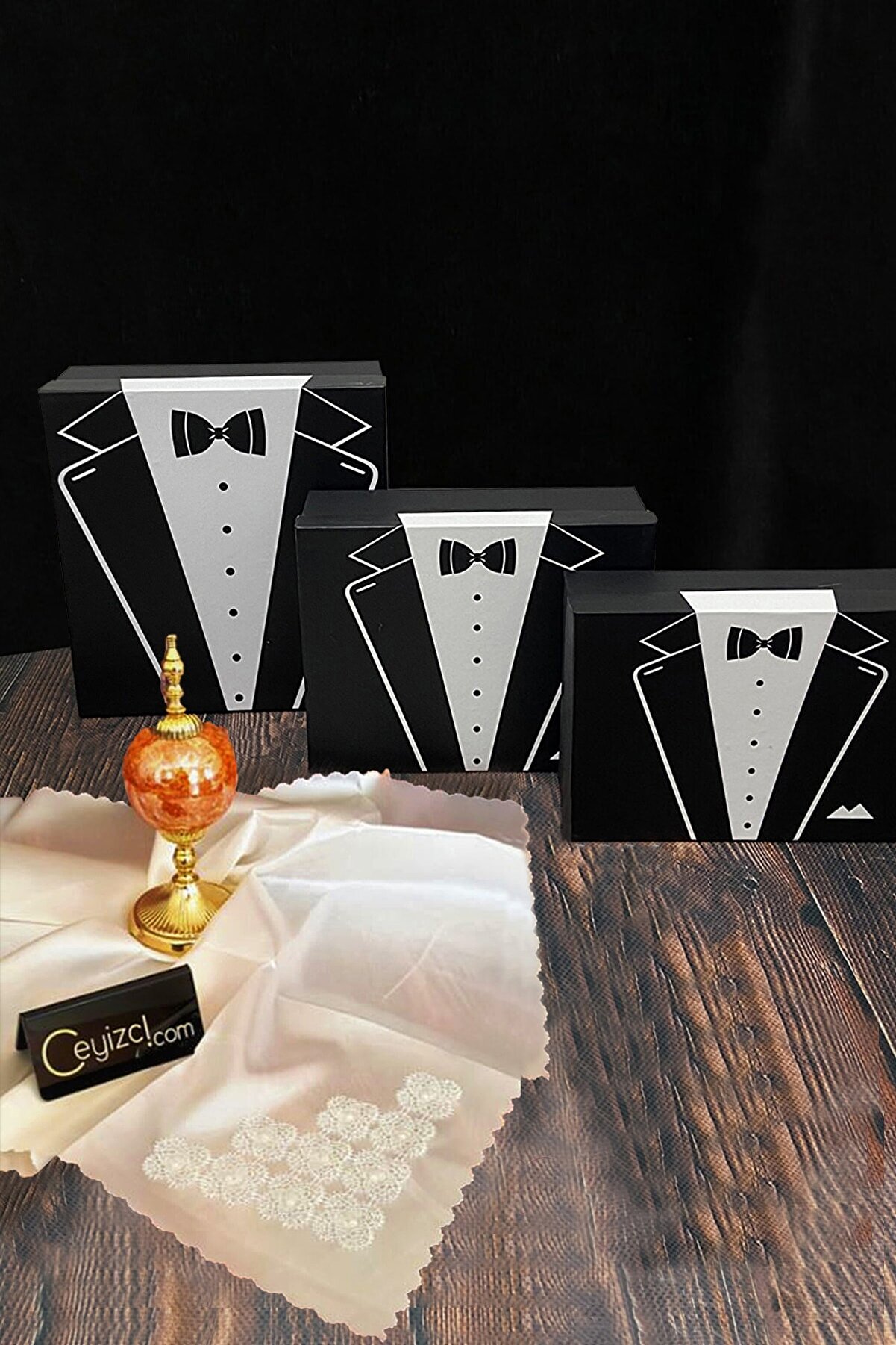 Damat Nişan Seti, Damat Hediyelik Bohça, Damat Kutusu 3lü Damat Çeyiz ...