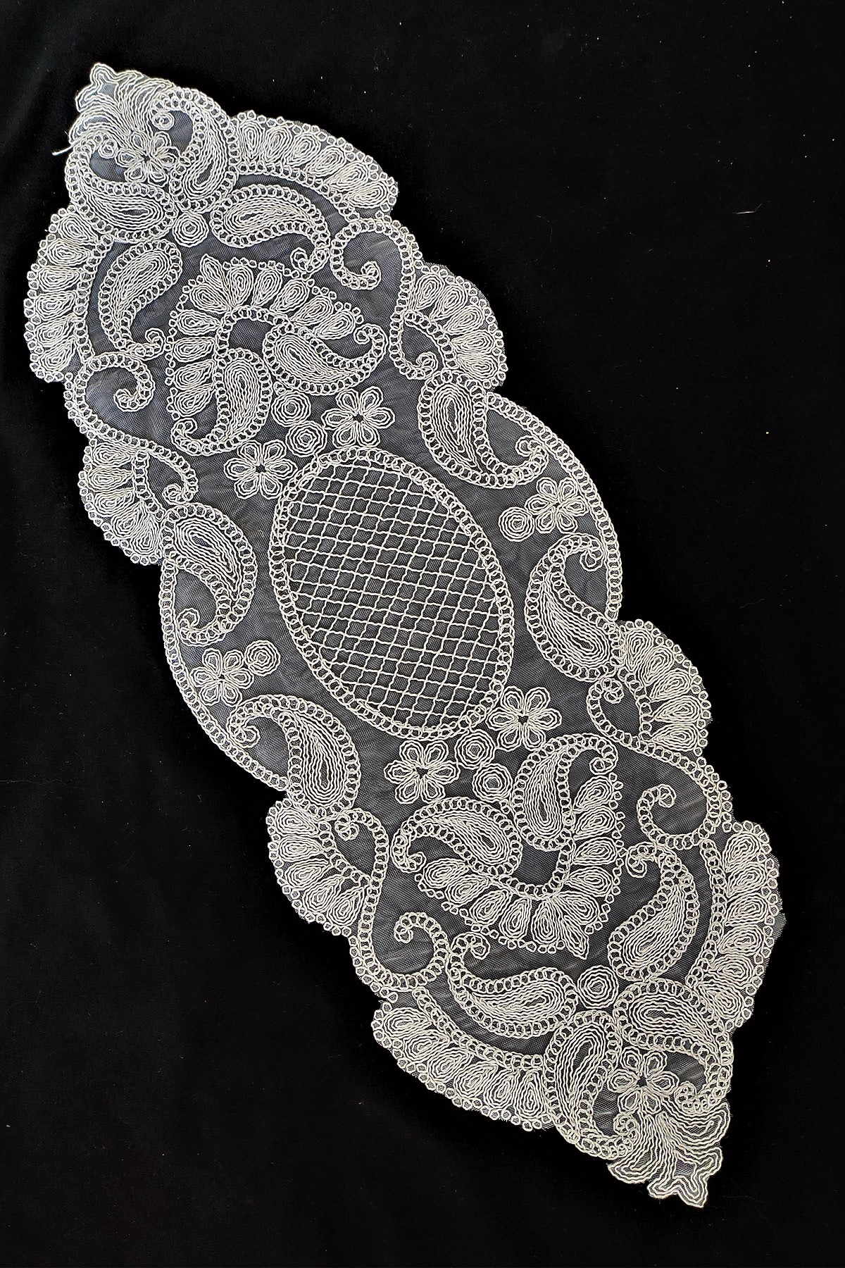 Fransız Dantelli Tek Runner, Sehpa Örtüsü, Masa Üstü Runner, Çeyizlik ...