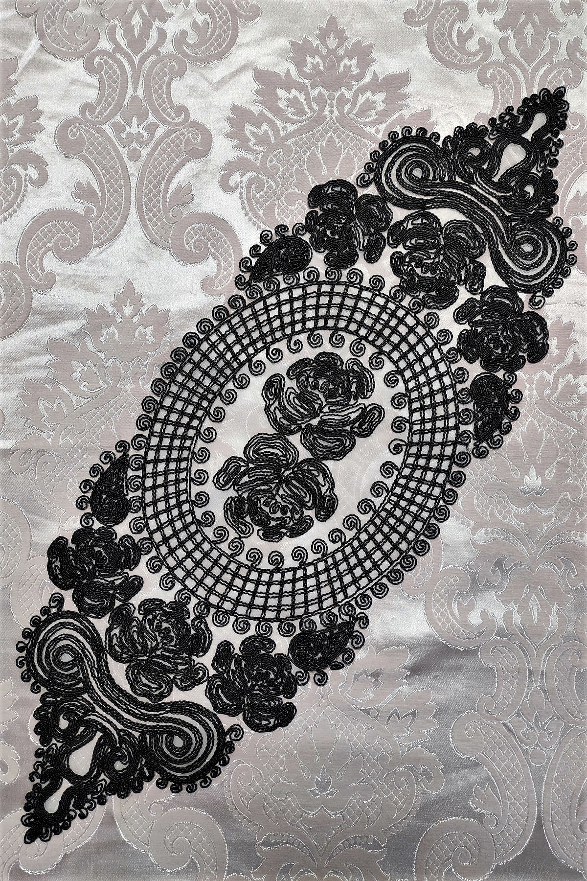 Fransız Dantelli Tek Runner, Sehpa Örtüsü, Masa Üstü Runner, Çeyizlik ...